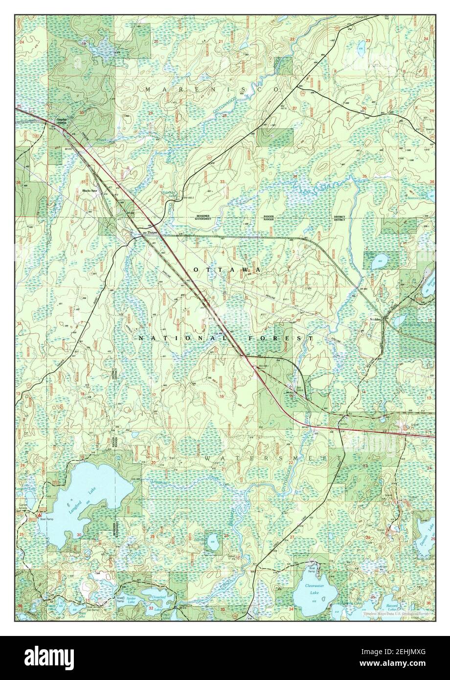 Map of thayer hi-res stock photography and images - Alamy