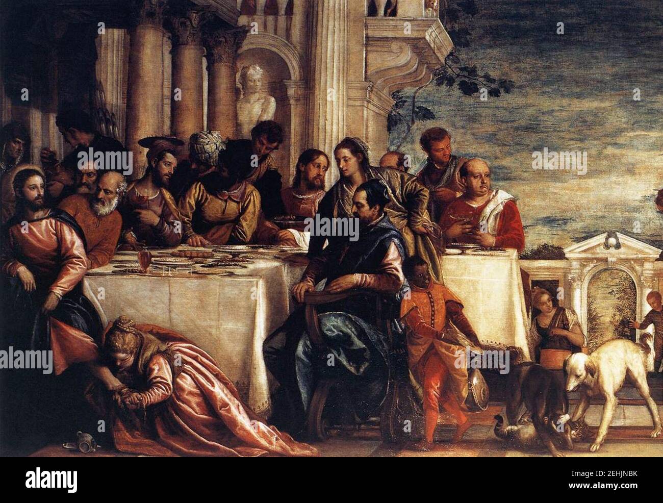 Paolo Veronese - Feast at the House of Simon (detail Stock Photo - Alamy