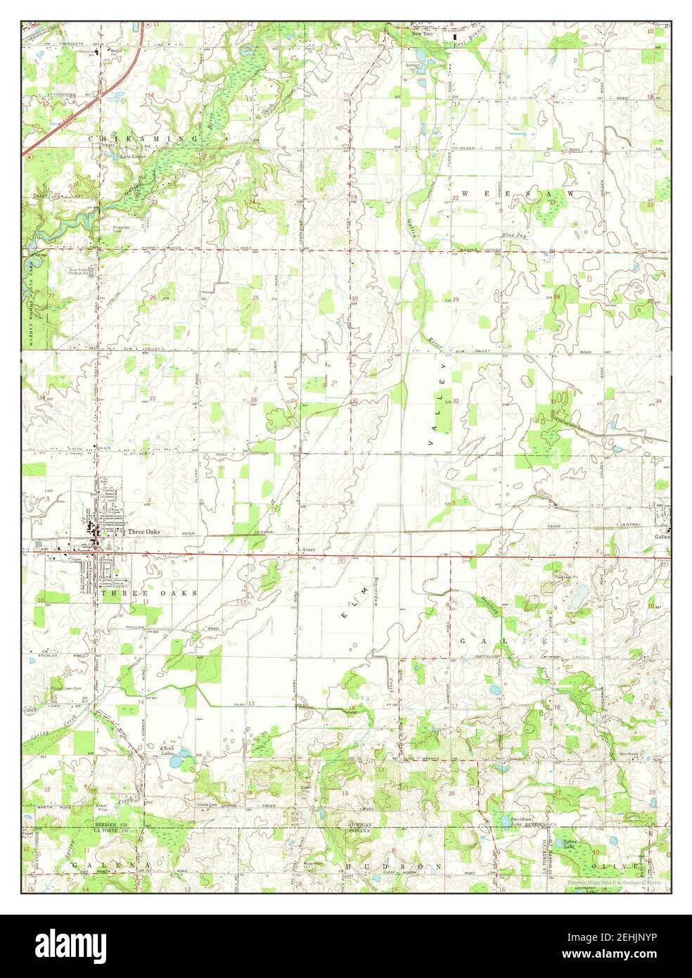 Three Oaks, Michigan, map 1970, 1:24000, United States of America by ...