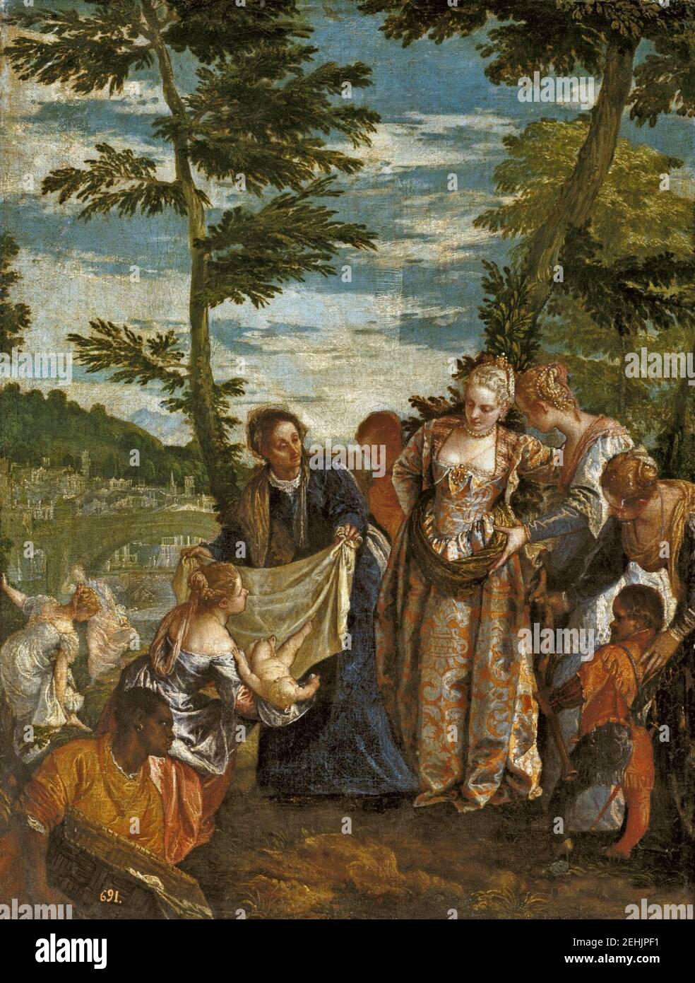 Paolo Veronese - Mosè salvato dalle acque Stock Photo - Alamy