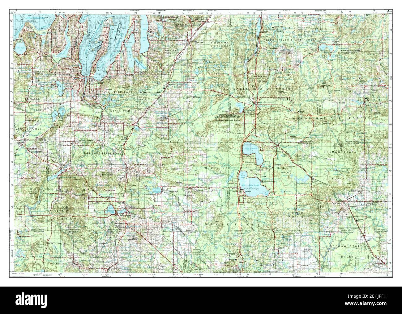 Traverse city michigan map hi-res stock photography and images - Alamy