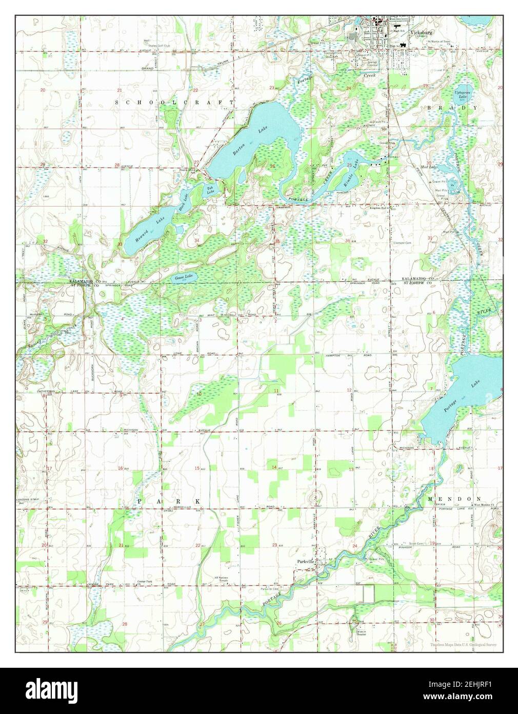 Vicksburg, Michigan, map 1967, 1:24000, United States of America by ...