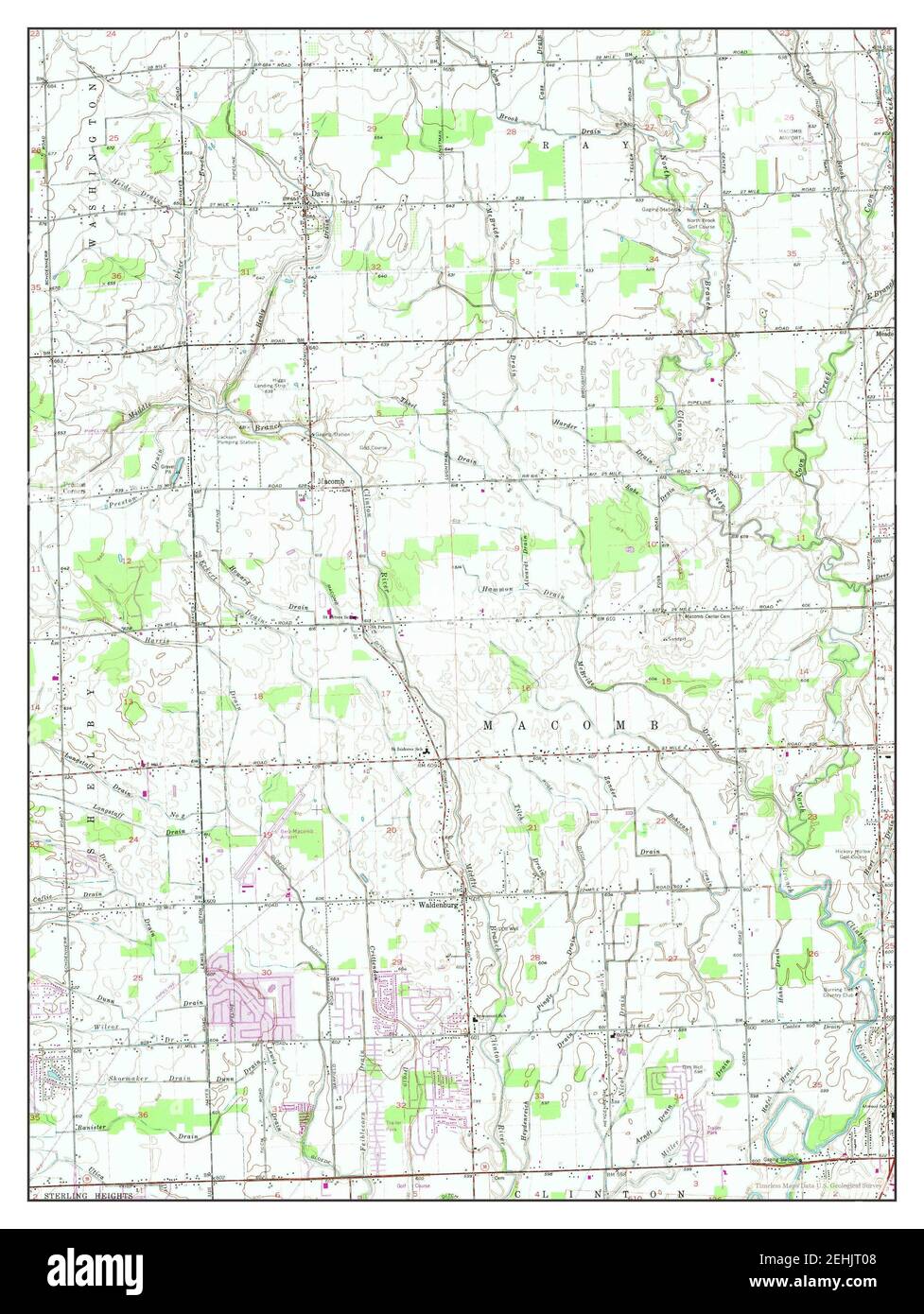 Waldenburg, Michigan, map 1968, 1:24000, United States of America by ...
