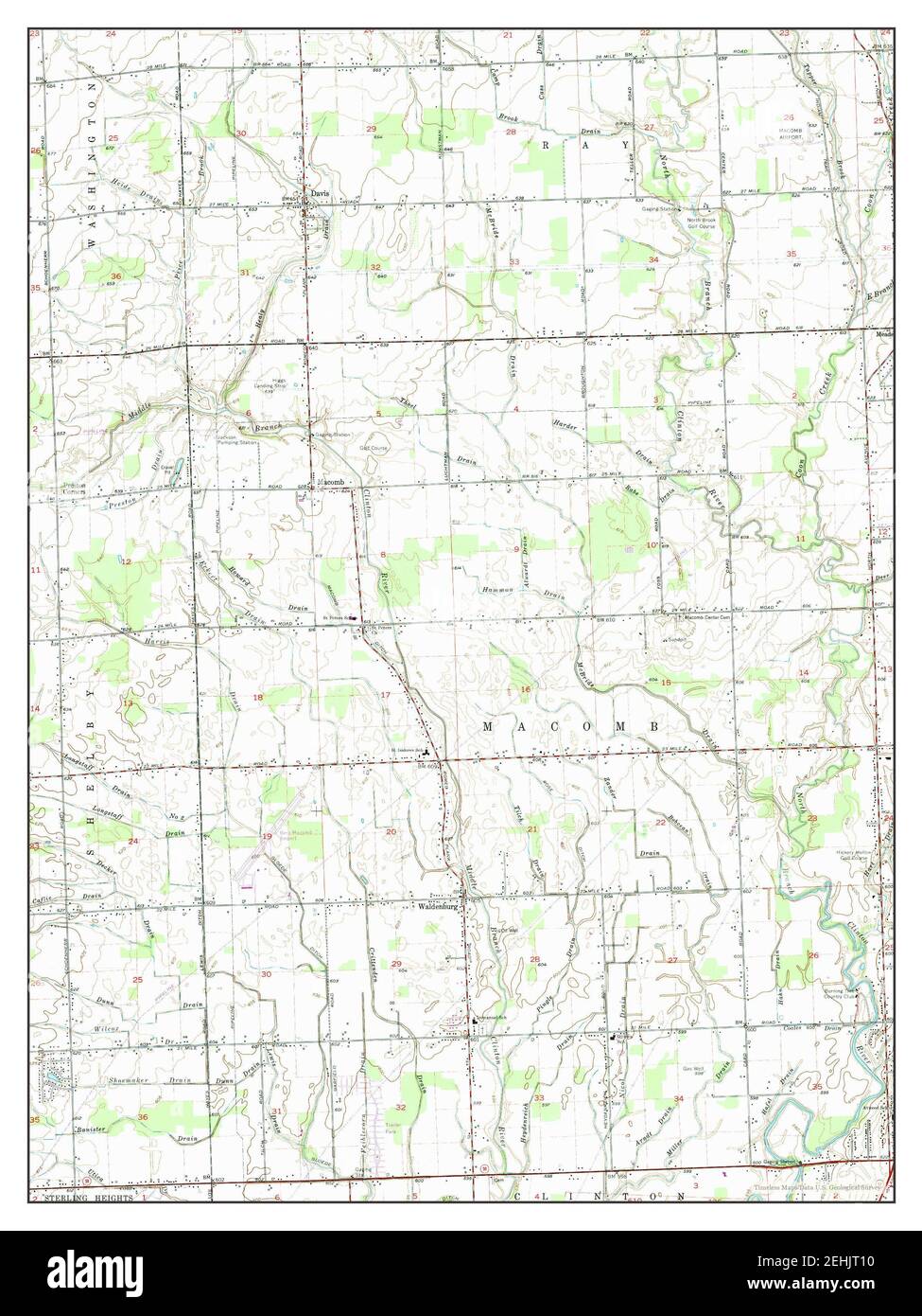 Waldenburg, Michigan, map 1968, 1:24000, United States of America by ...