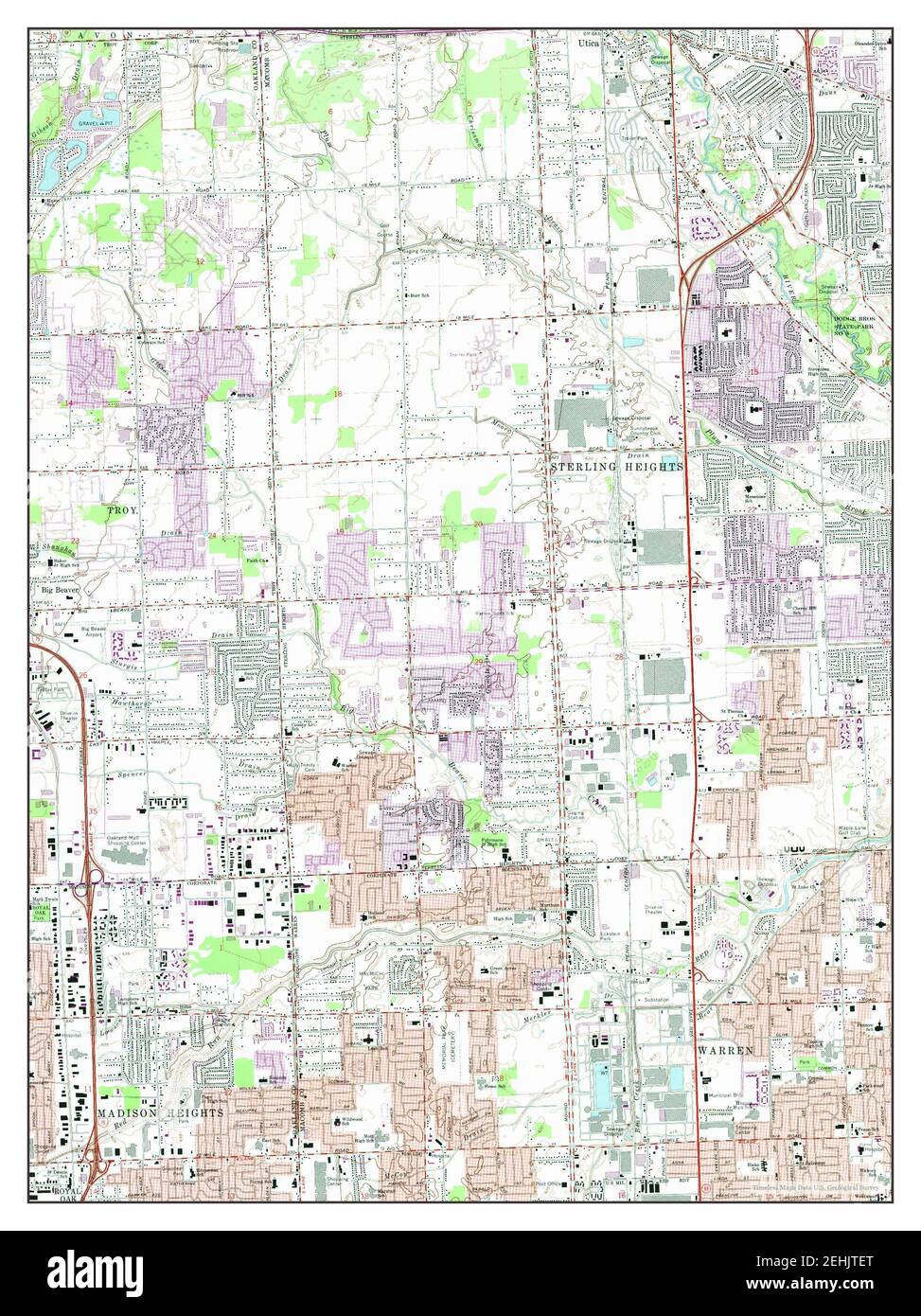 Warren michigan map hi-res stock photography and images - Alamy