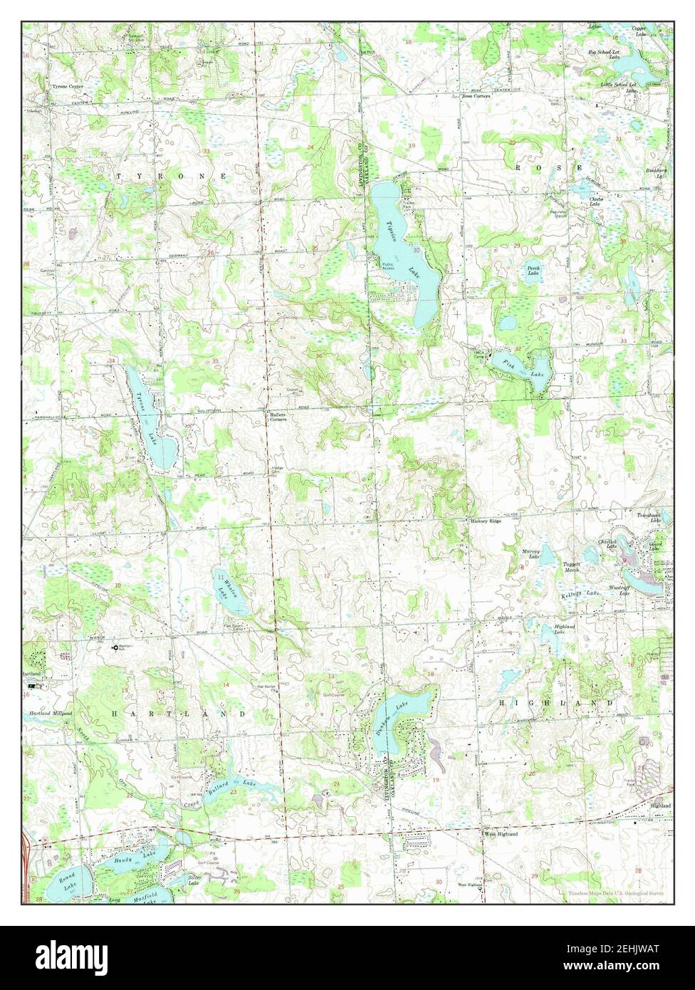 West Highland, Michigan, map 1968, 1:24000, United States of America by ...