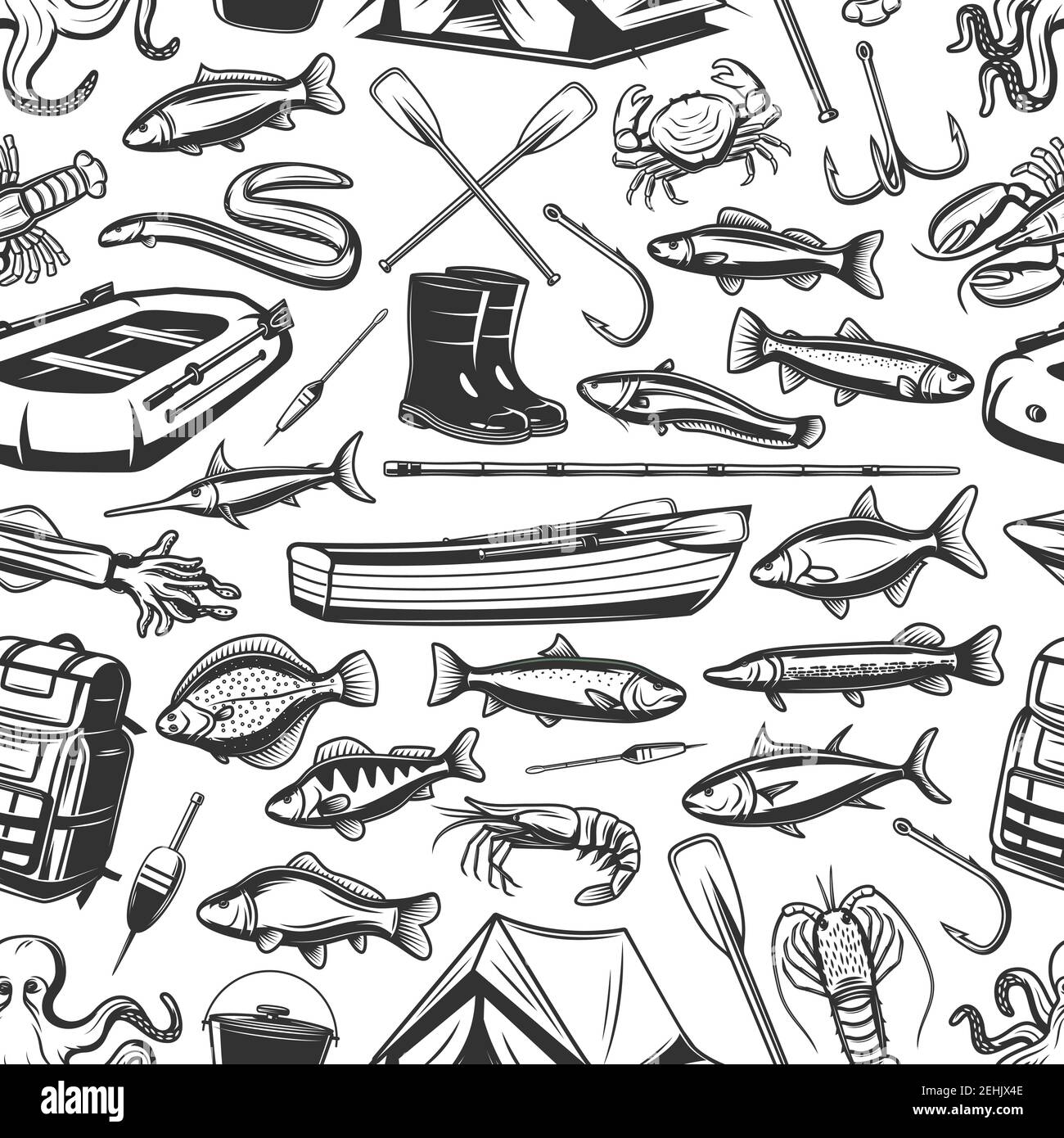 Crayfish boats Stock Vector Images - Alamy