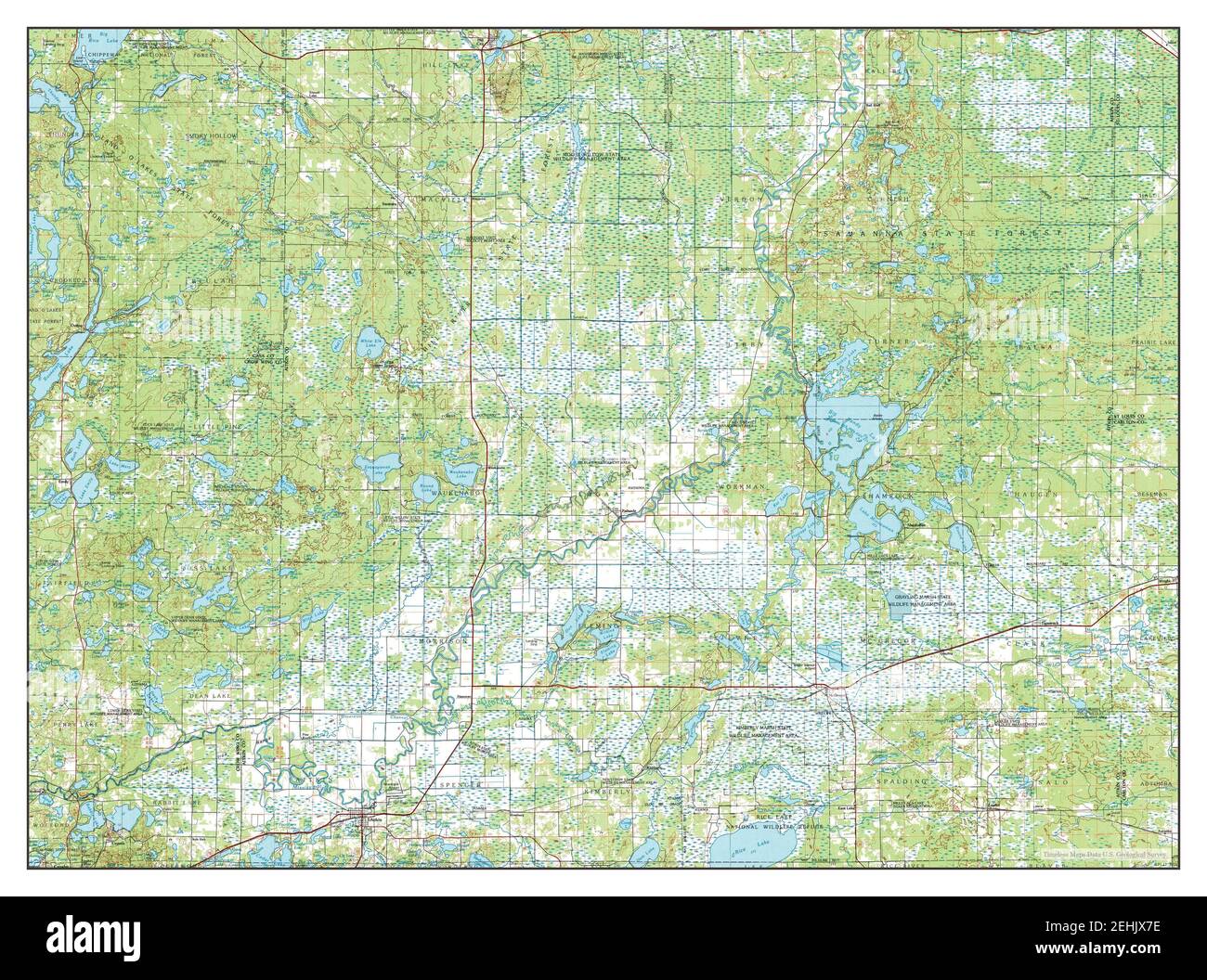 Aitkin county map Cut Out Stock Images & Pictures - Alamy