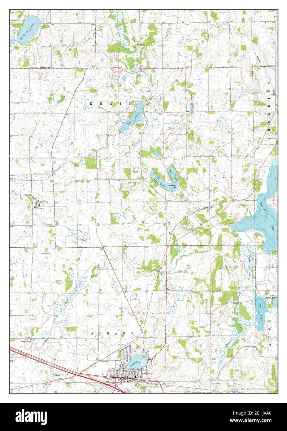 Map of albany minnesota Cut Out Stock Images & Pictures - Alamy