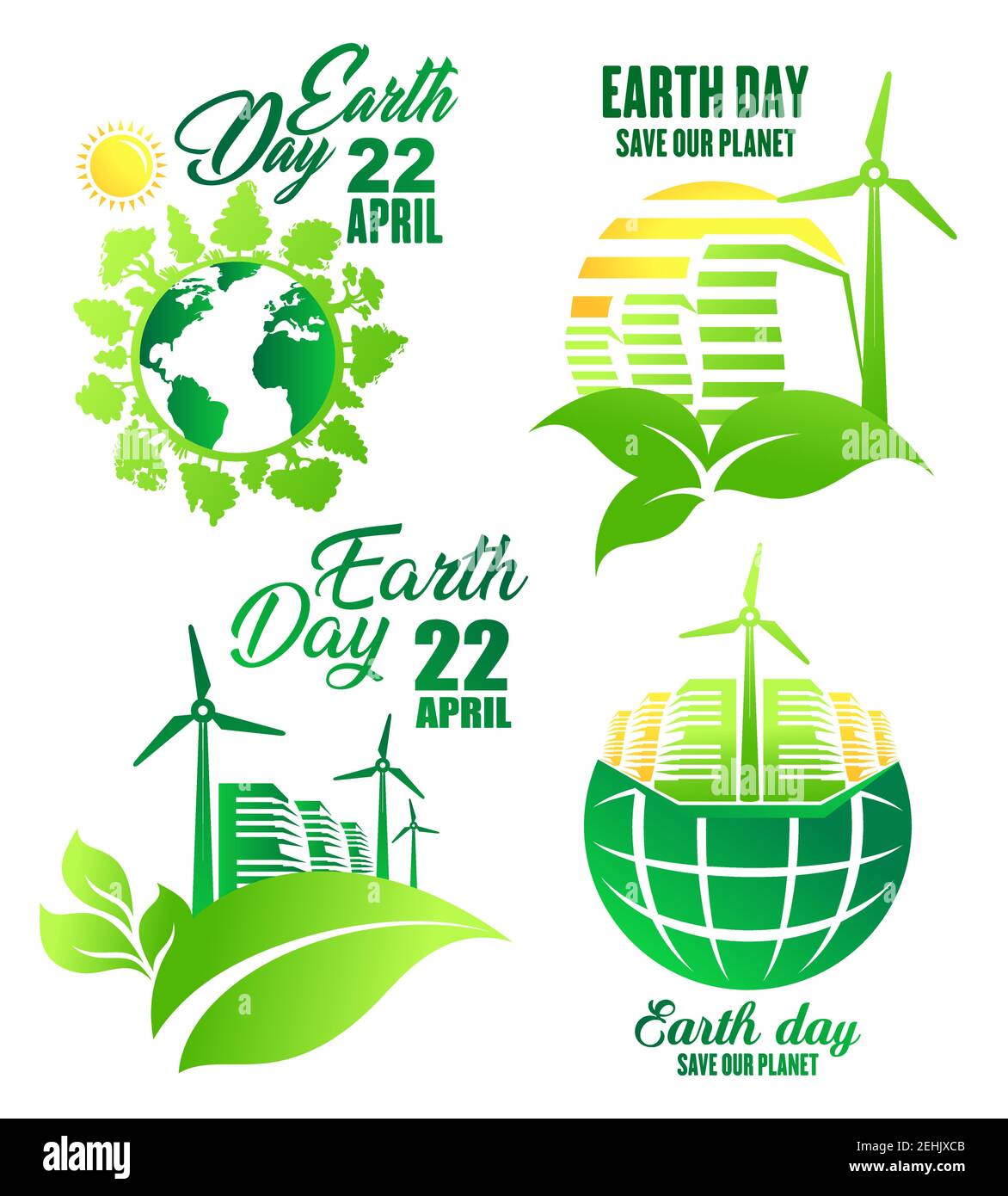 Earth Day icon for ecology and environment protection themes design ...