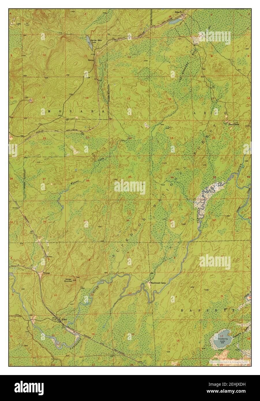 Allen, Minnesota, map 1950, 1:24000, United States of America by ...