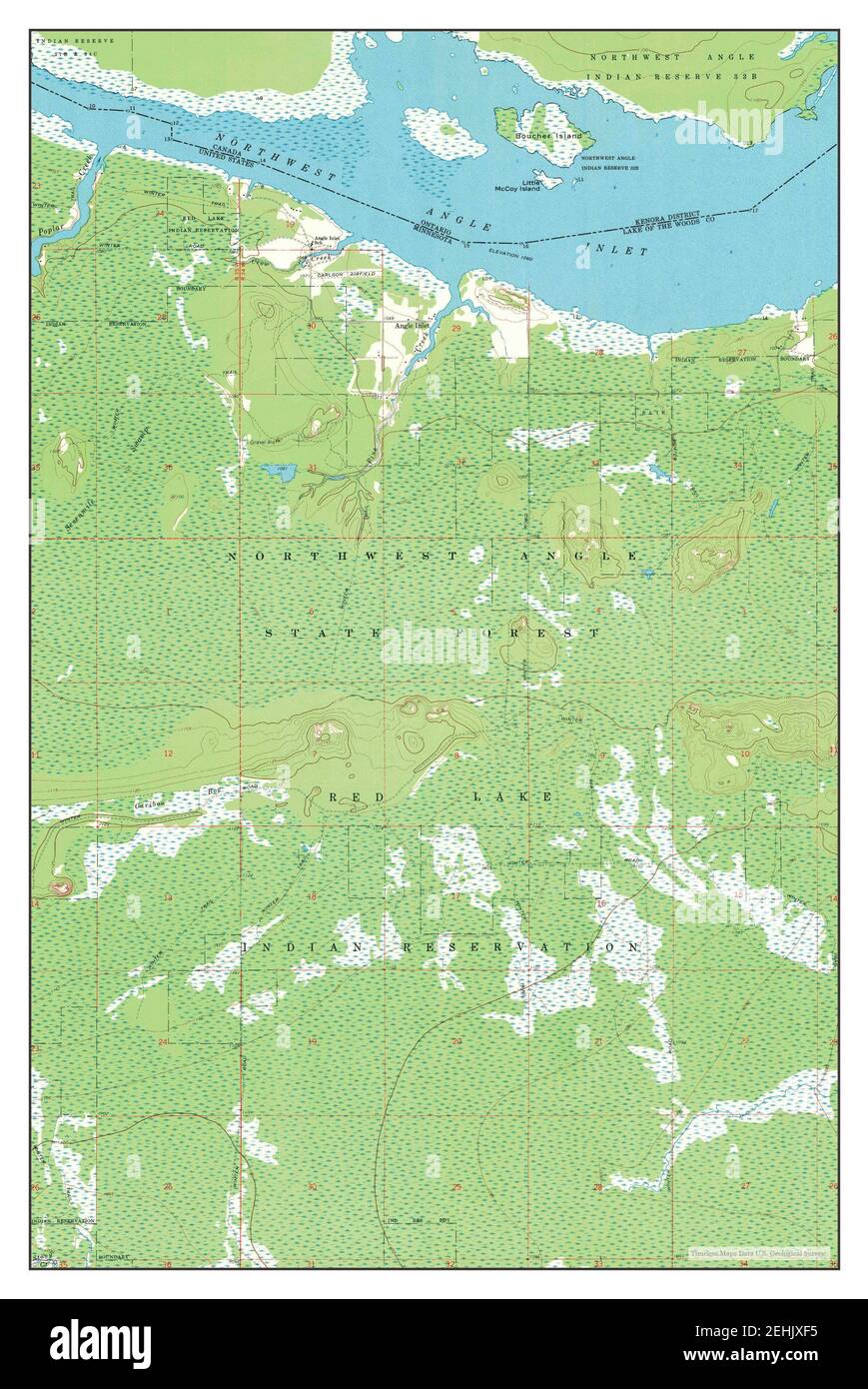 Angle Inlet, Minnesota, map 1967, 1:24000, United States of America by ...