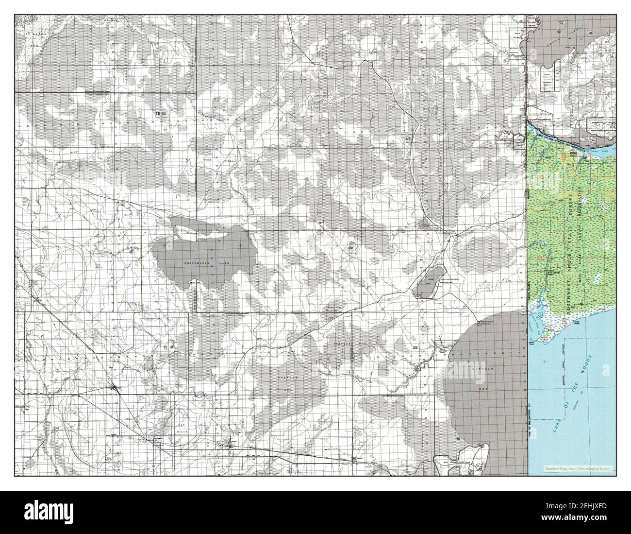 Angle Inlet, Minnesota, map 1985, 1:100000, United States of America by ...
