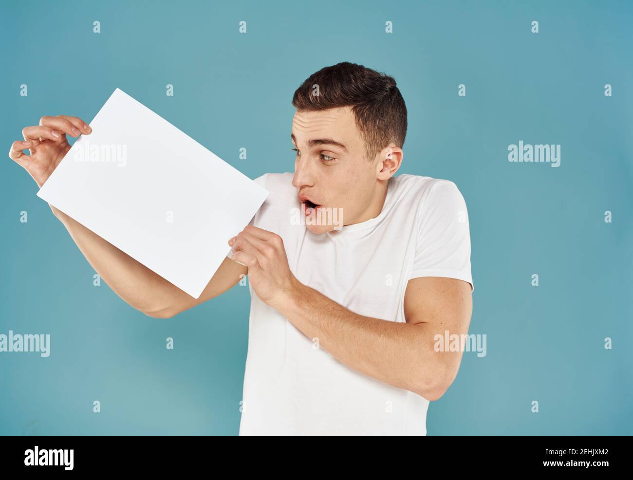 Blue orange business flyer hi-res stock photography and images - Alamy