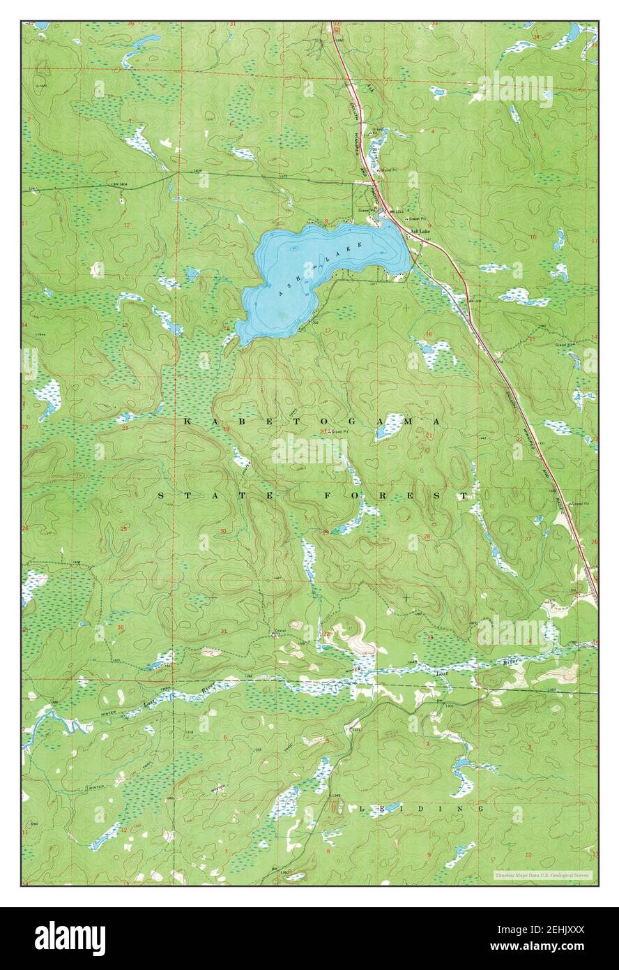 Ash Lake, Minnesota, map 1968, 1:24000, United States of America by ...