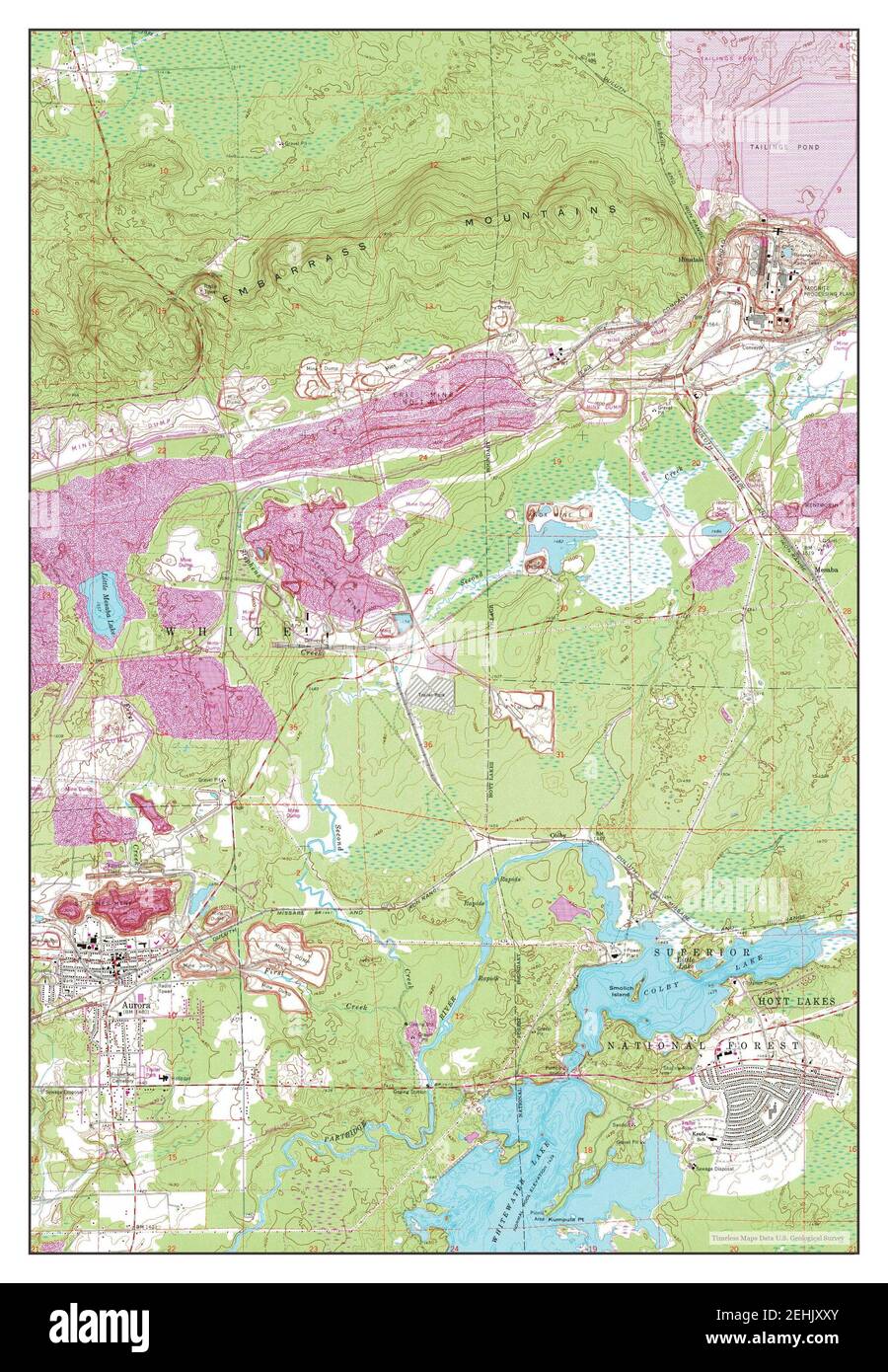 Aurora minnesota map hi-res stock photography and images - Alamy