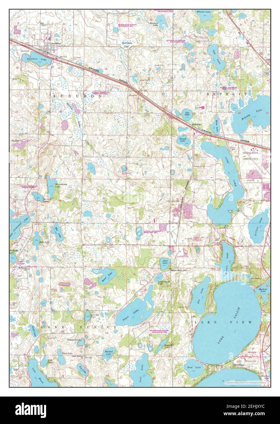 Audubon, Minnesota, map 1959, 1:24000, United States of America by ...