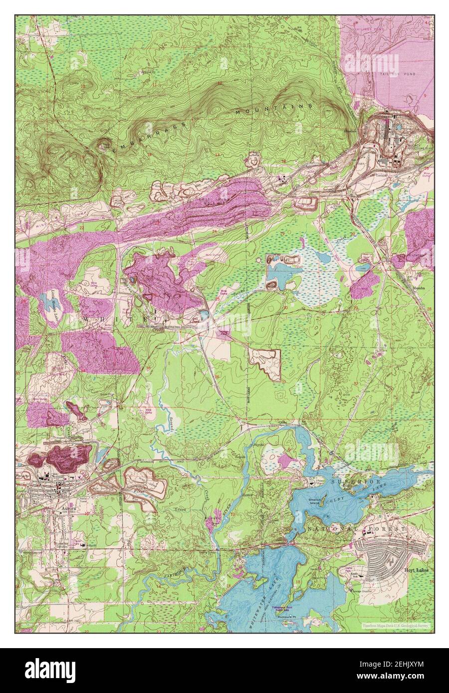 Aurora minnesota map hi-res stock photography and images - Alamy