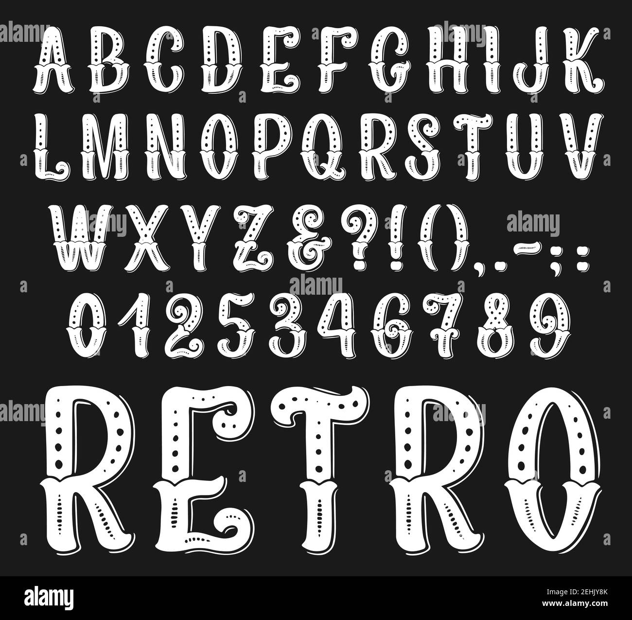 Dotted font Black and White Stock Photos & Images - Alamy