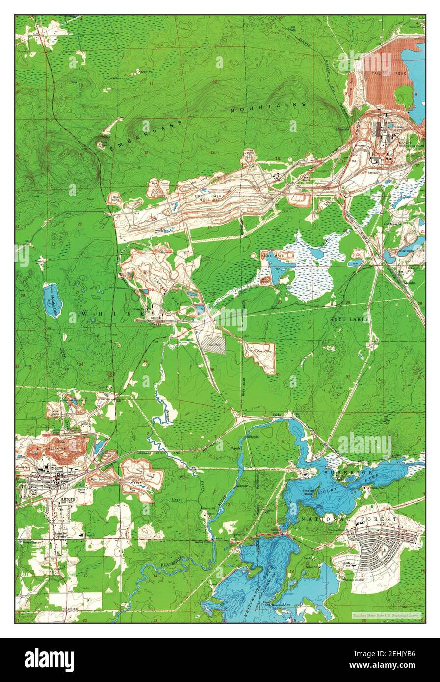 Aurora, Minnesota, map 1962, 1:24000, United States of America by ...