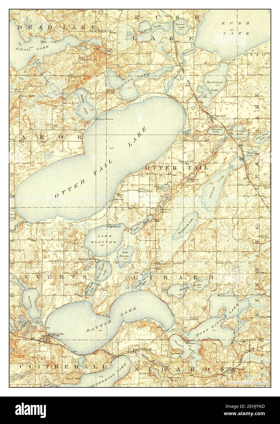 Battle Lake, Minnesota, map 1914, 1:62500, United States of America by ...