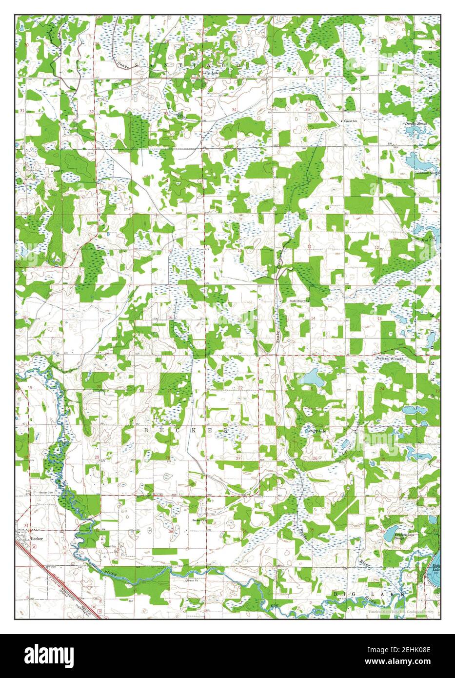 Becker, Minnesota, map 1961, 1:24000, United States of America by ...