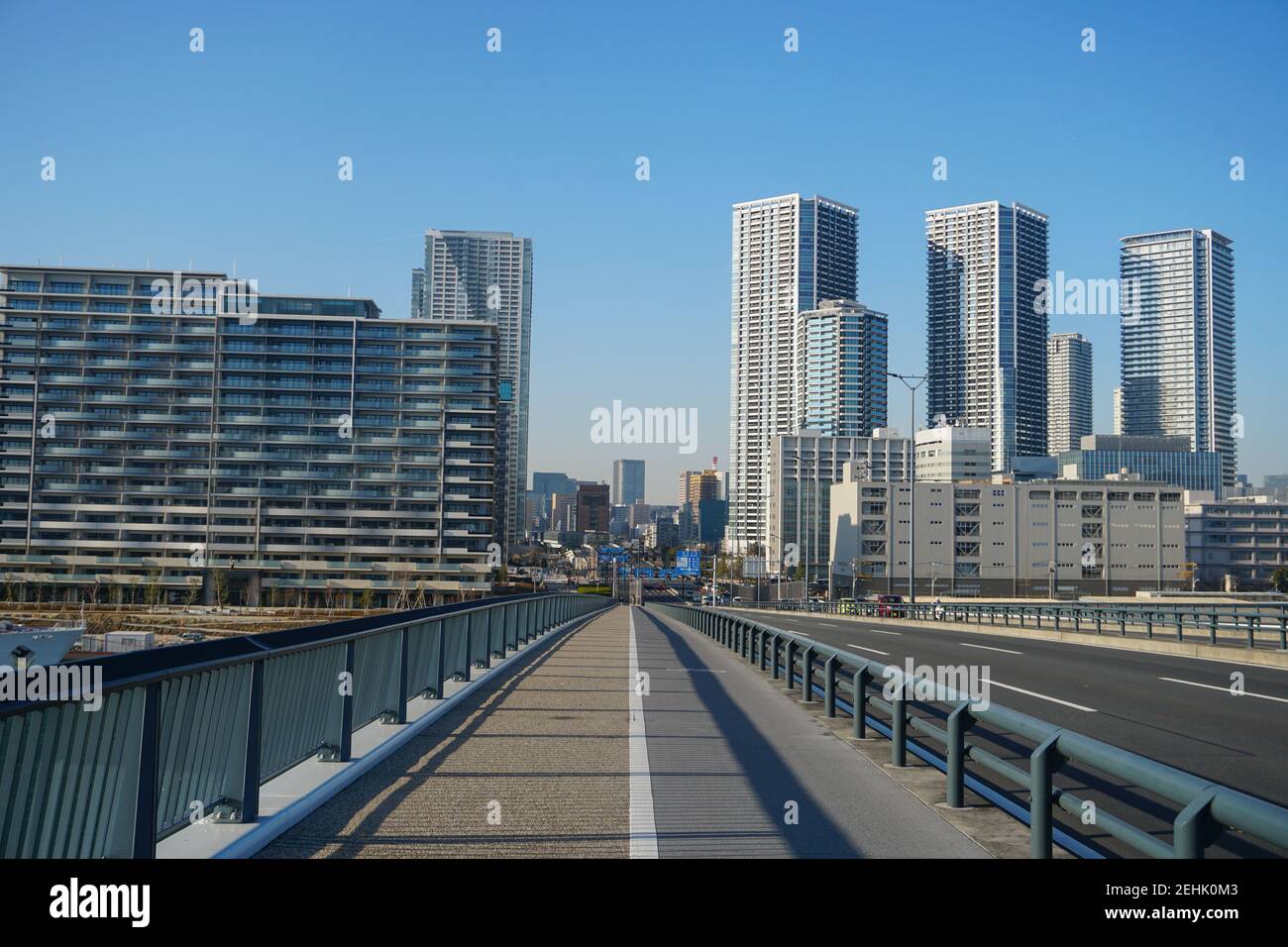 Toyosu Bridge Tokyo Japan Walking Way Stock Photo Stock Images Stock ...
