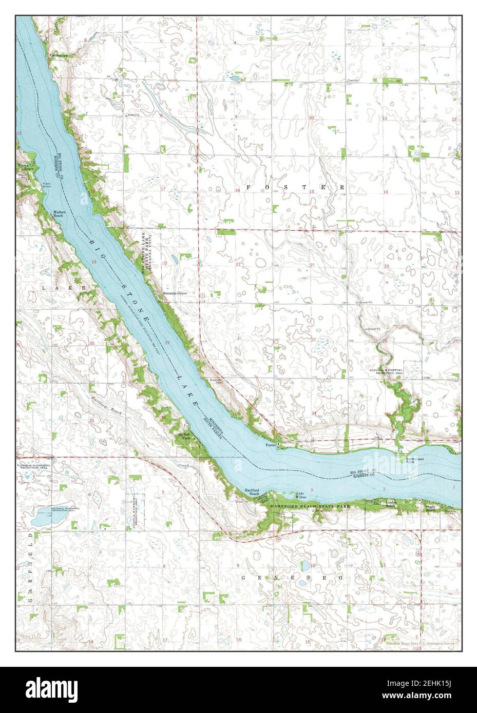 Big Stone Lake West, Minnesota, map 1971, 1:24000, United States of ...