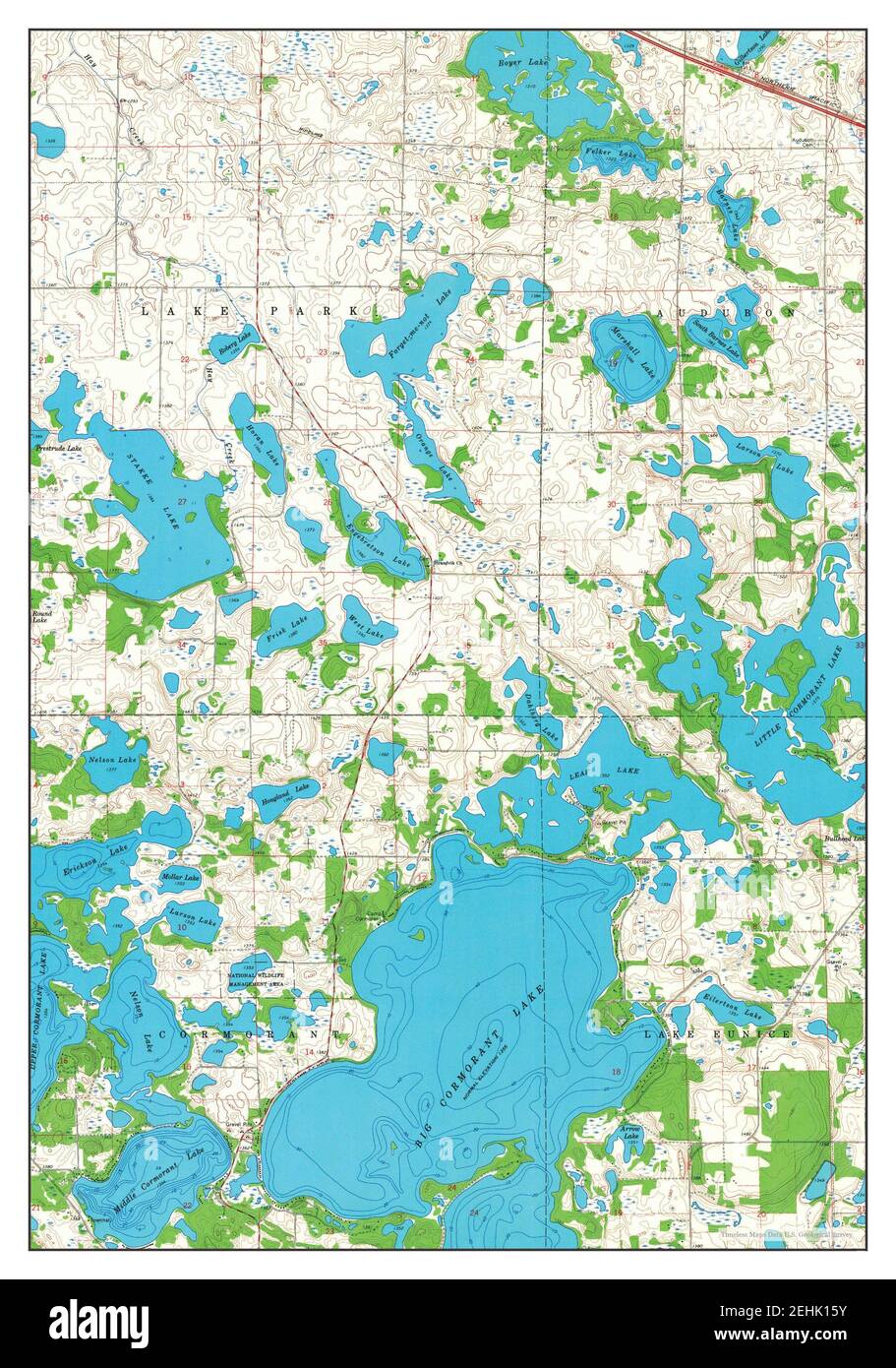 Big Cormorant Lake, Minnesota, map 1966, 1:24000, United States of ...