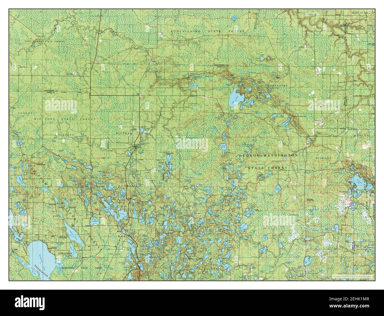 Bigfork, Minnesota, map 1976, 1:100000, United States of America by ...