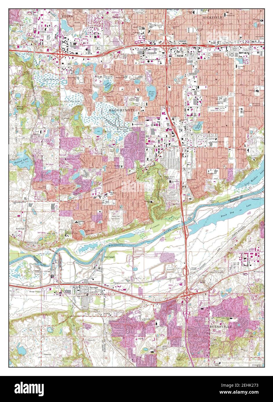 Map of bloomington minnesota hi-res stock photography and images - Alamy