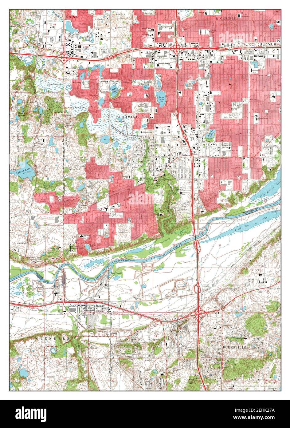 Map of bloomington minnesota hi-res stock photography and images - Alamy