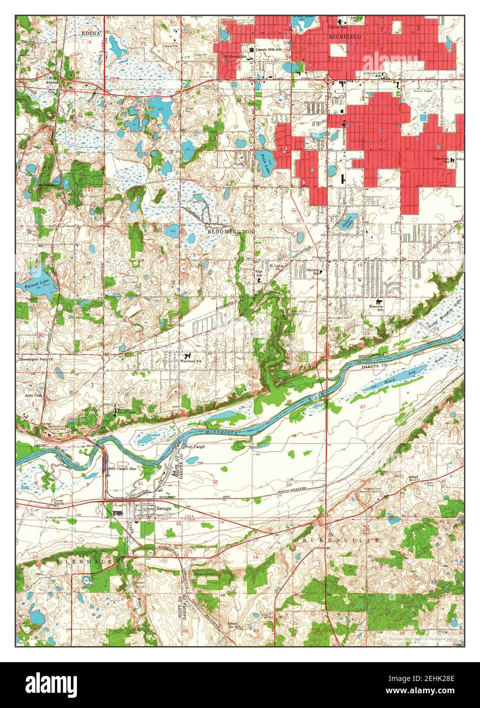 Map of bloomington minnesota hi-res stock photography and images - Alamy