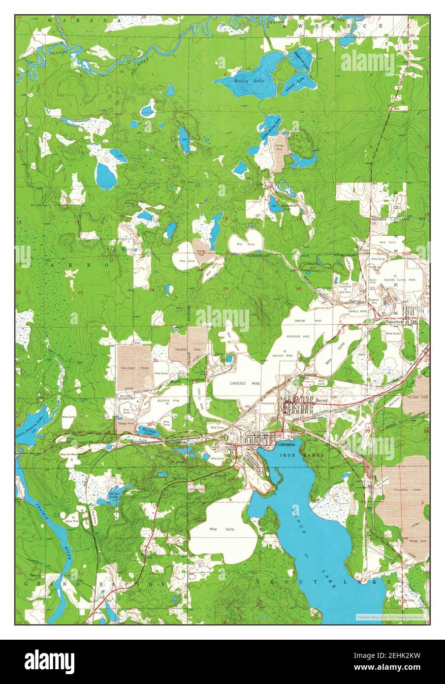 Bovey, Minnesota, map 1952, 1:24000, United States of America by ...