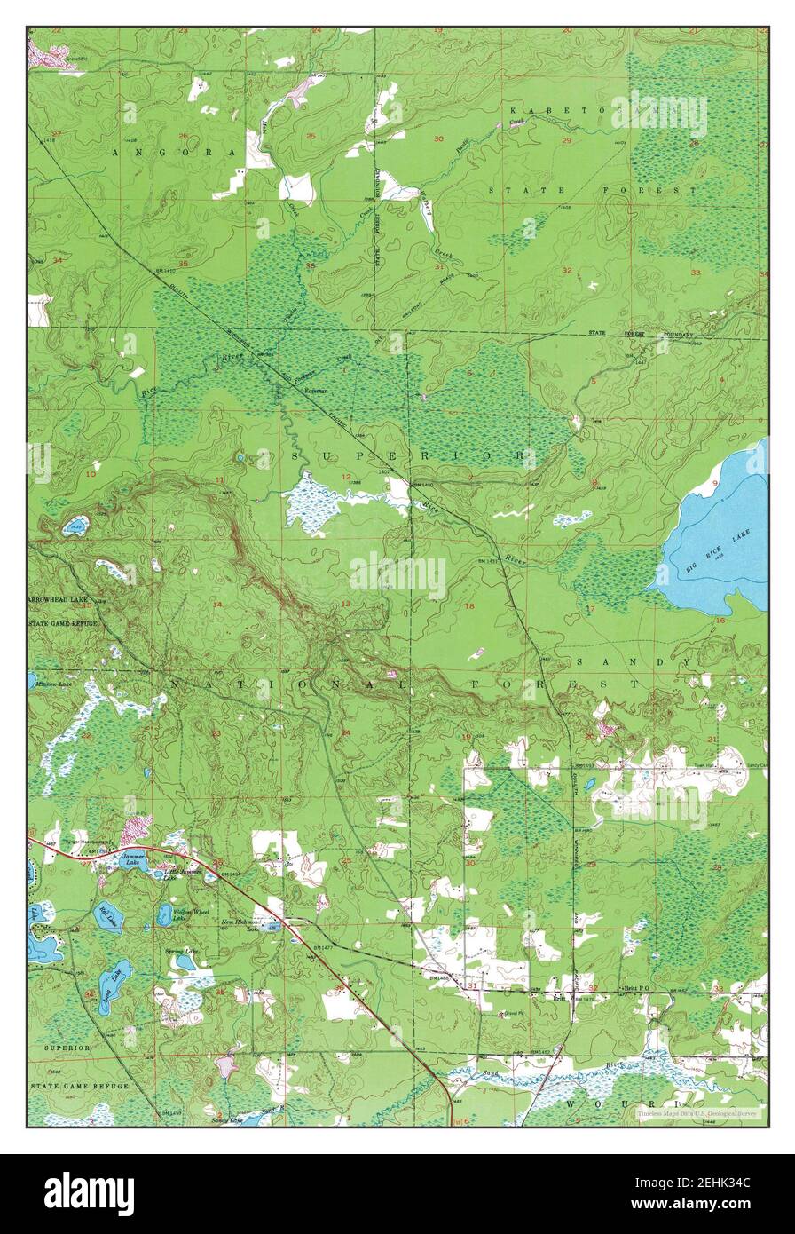 Britt, Minnesota, map 1951, 1:24000, United States of America by ...