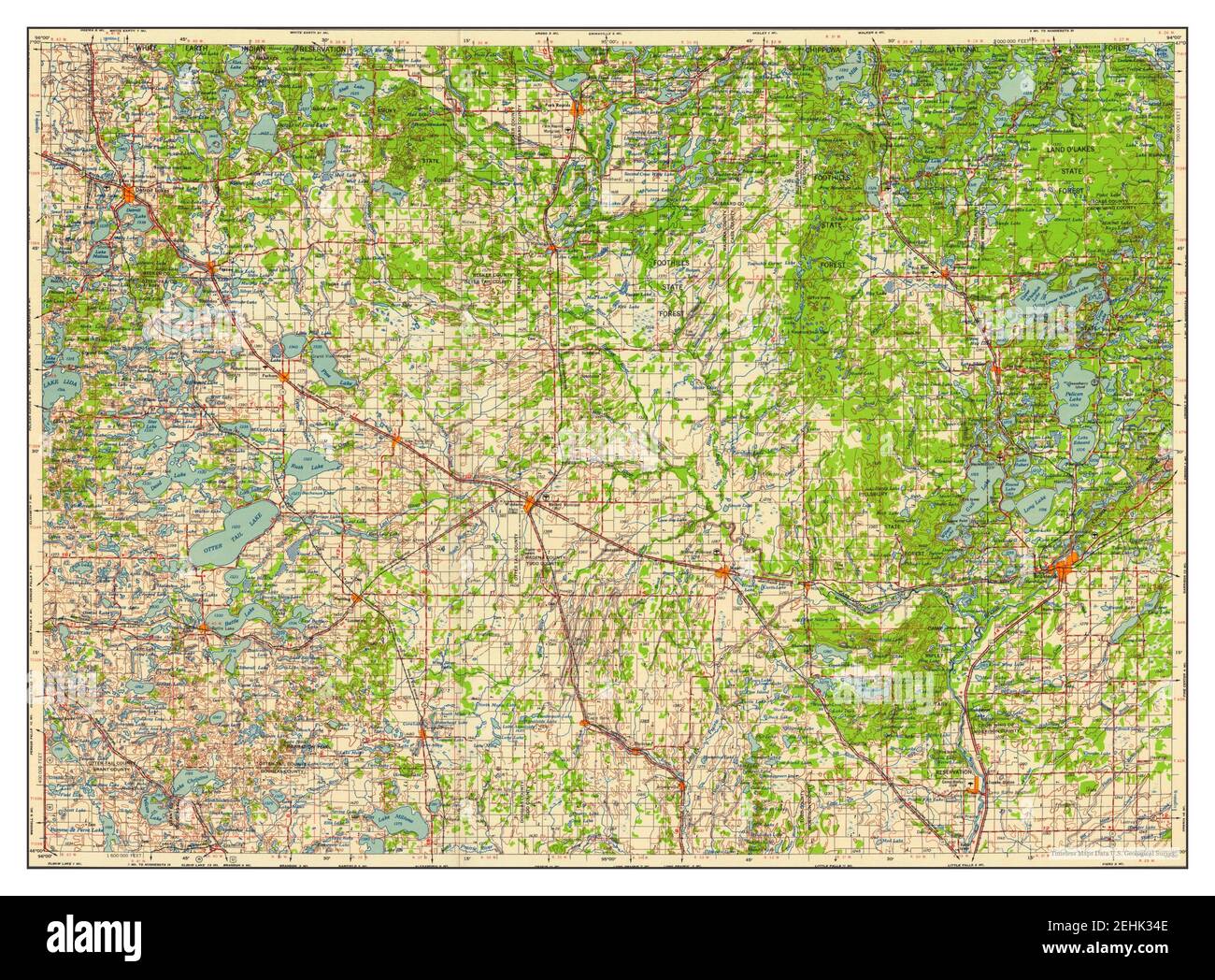 Brainerd, Minnesota, map 1958, 1:250000, United States of America by ...