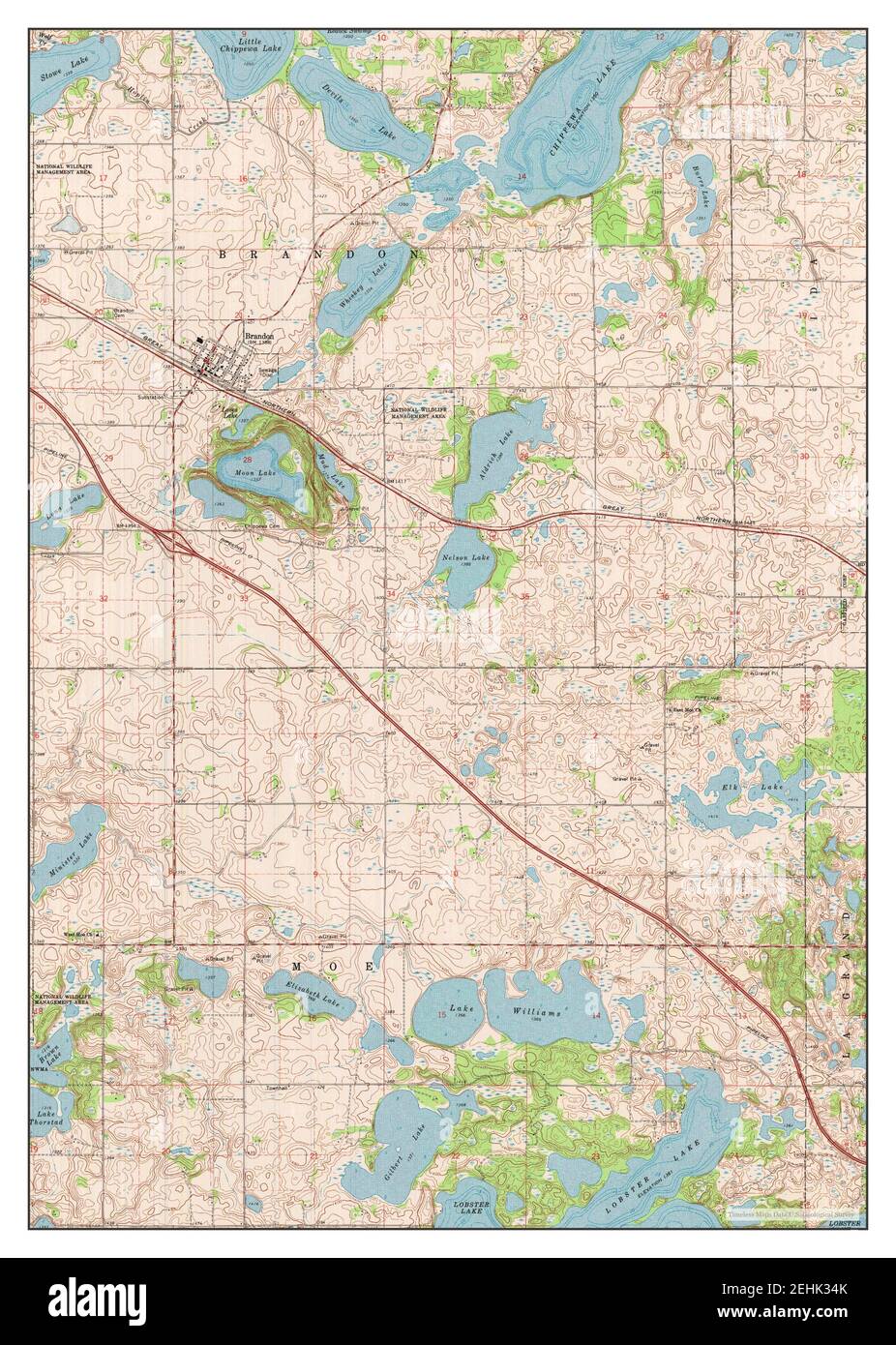Brandon, Minnesota, map 1966, 1:24000, United States of America by ...