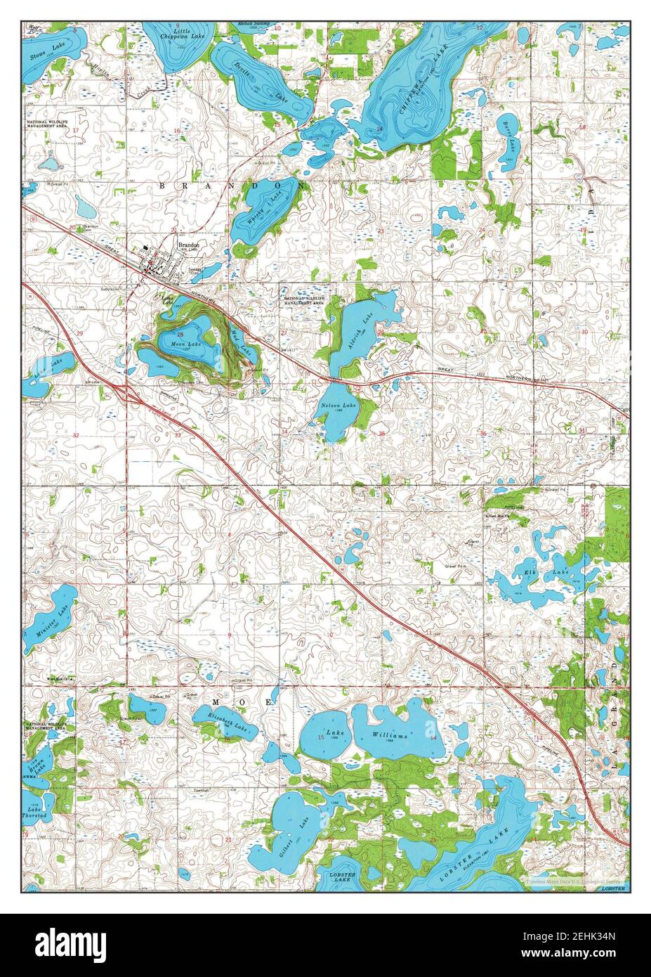 Brandon, Minnesota, map 1966, 1:24000, United States of America by ...