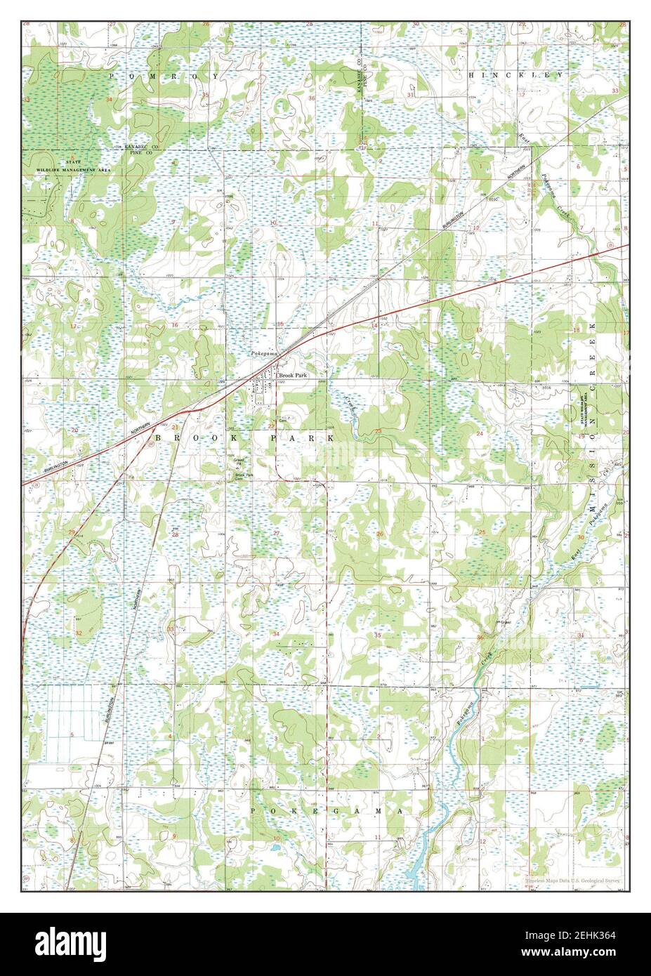 Brook Park, Minnesota, map 1983, 1:24000, United States of America by ...