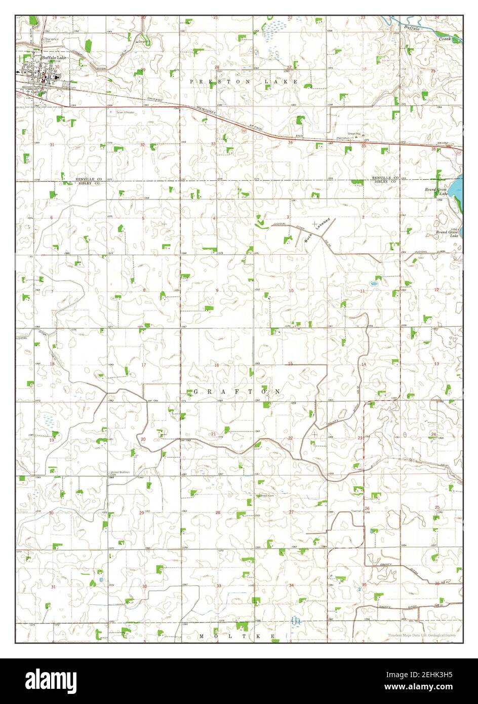 Map of buffalo minnesota Cut Out Stock Images & Pictures - Alamy