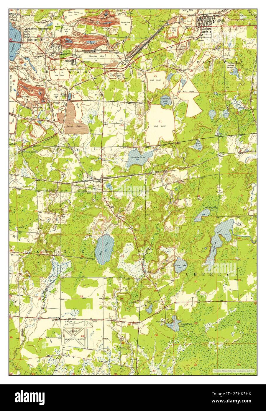 Map of buhl minnesota hi-res stock photography and images - Alamy