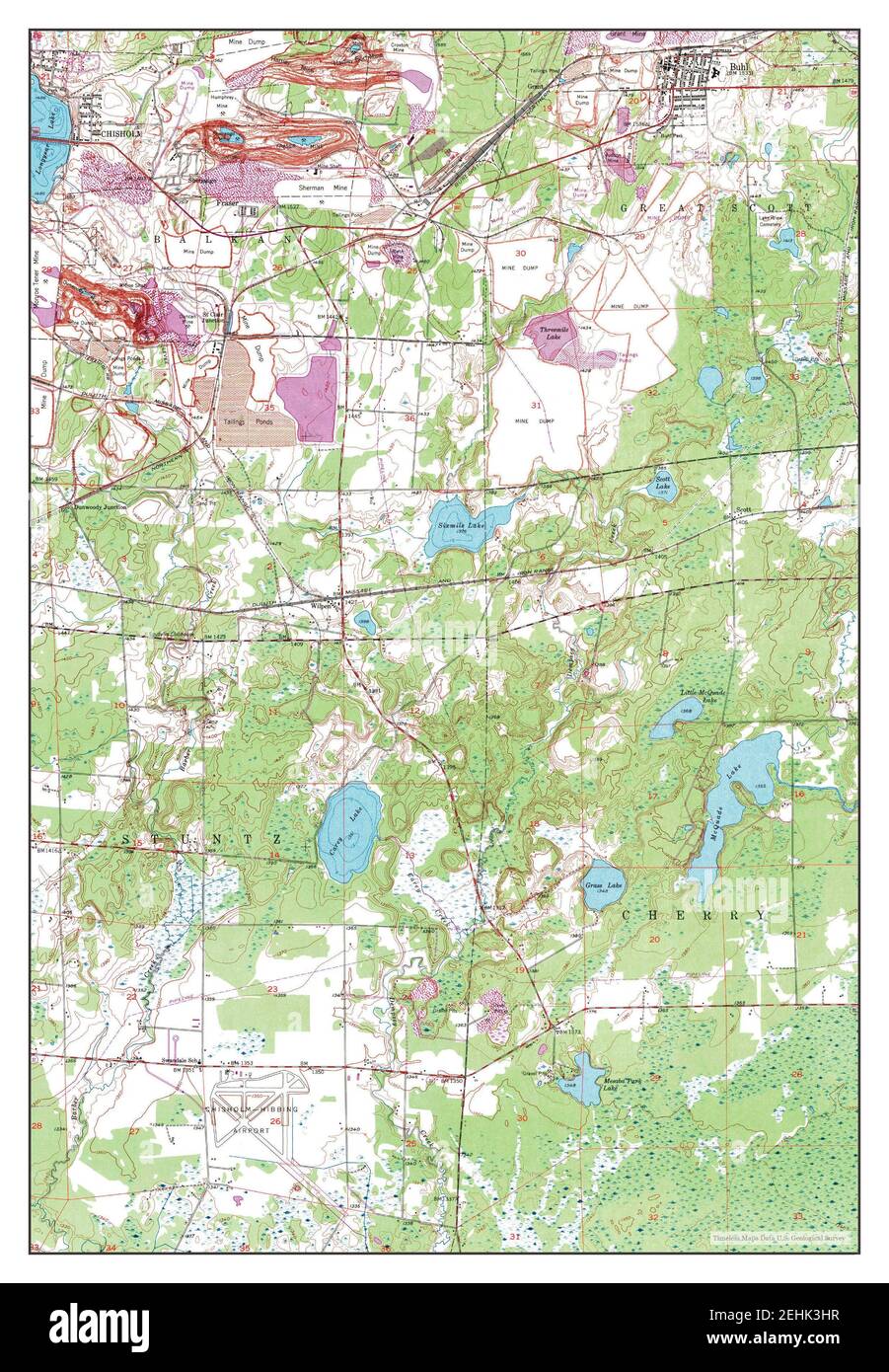 Map of buhl minnesota Cut Out Stock Images & Pictures - Alamy