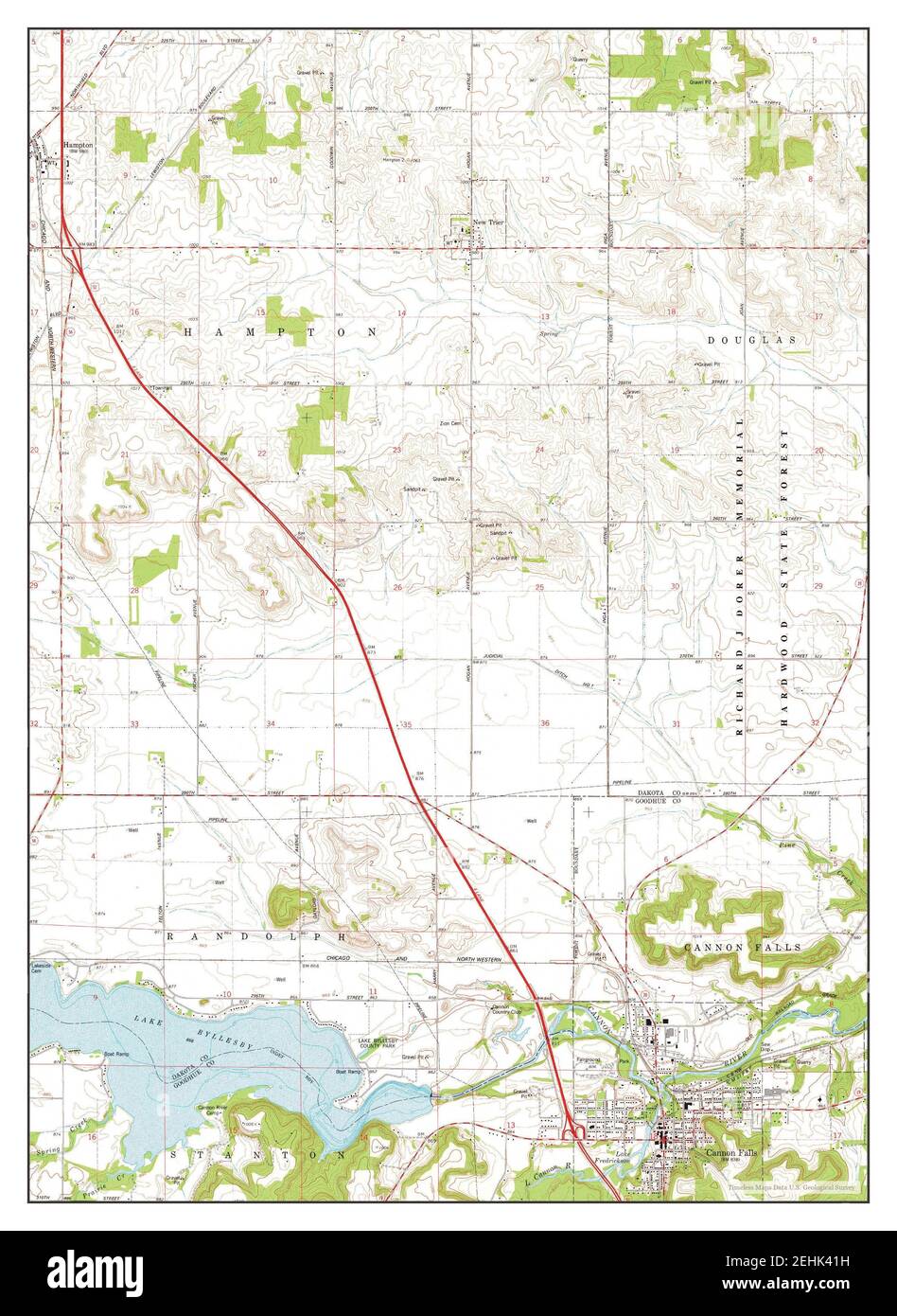 Map of cannon falls minnesota Cut Out Stock Images & Pictures - Alamy