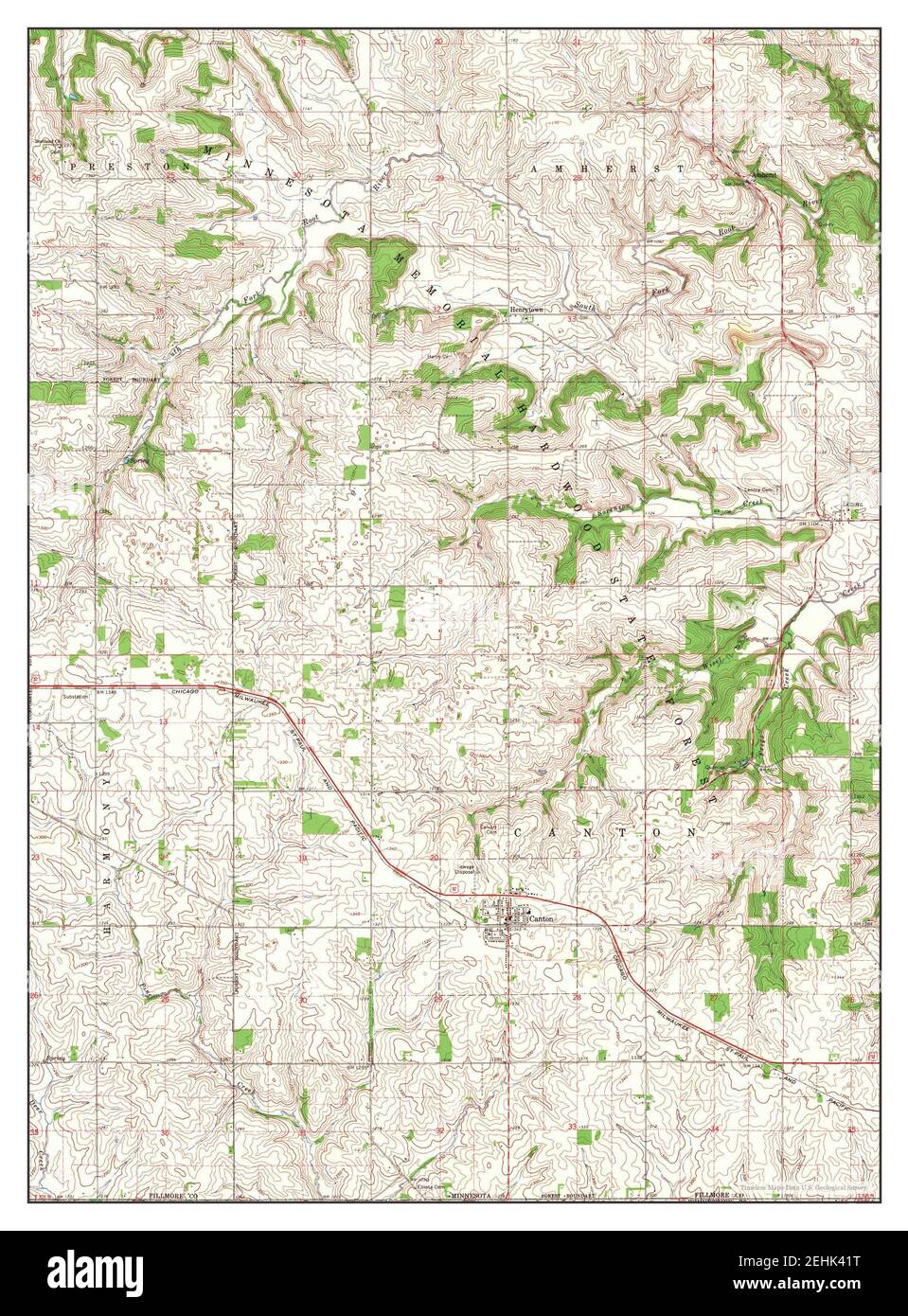 Canton, Minnesota, map 1965, 1:24000, United States of America by ...