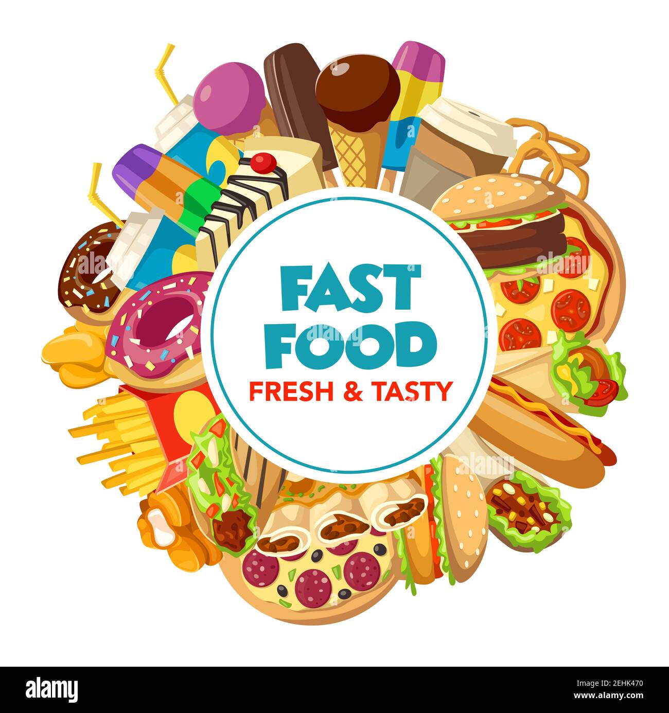 Takeaway coffee and donut Stock Vector Images - Alamy