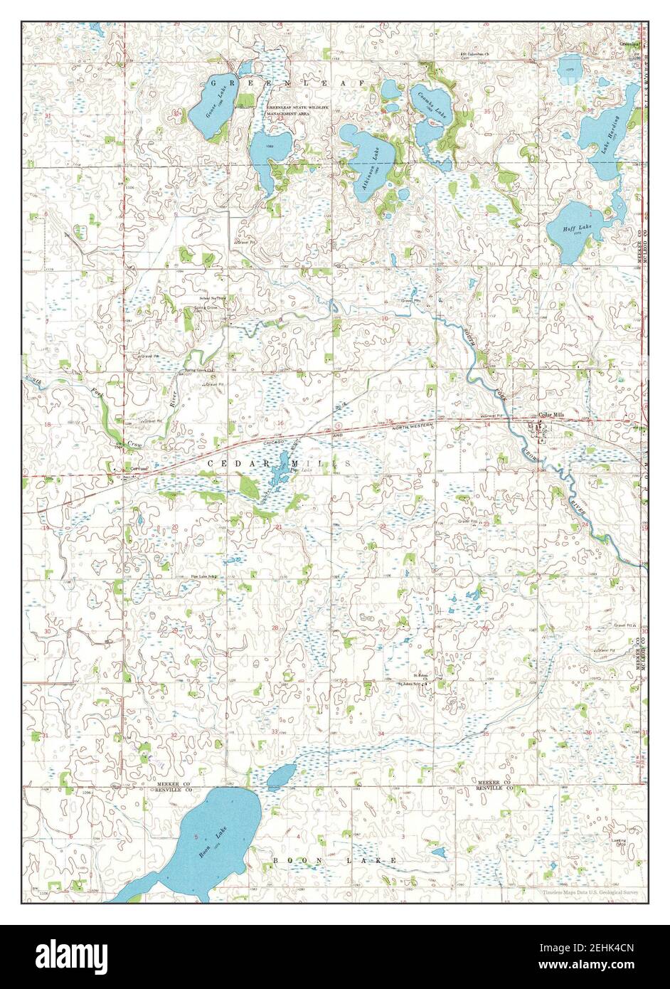 Cedar Mills, Minnesota, map 1967, 1:24000, United States of America by ...