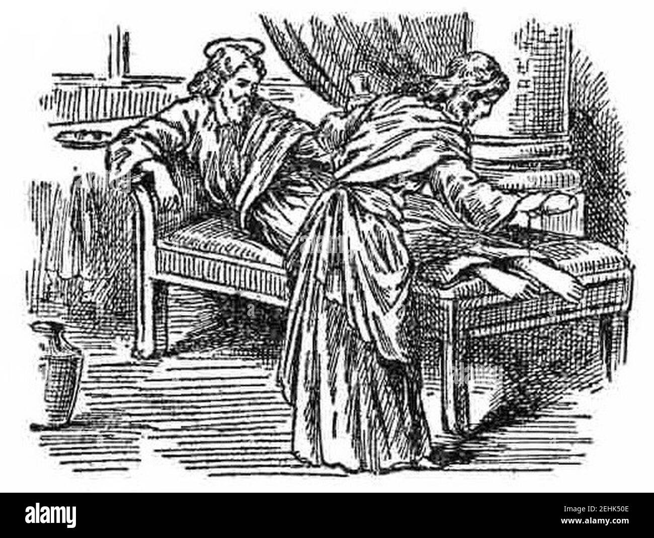 Parable of the two debtors3 Stock Photo - Alamy