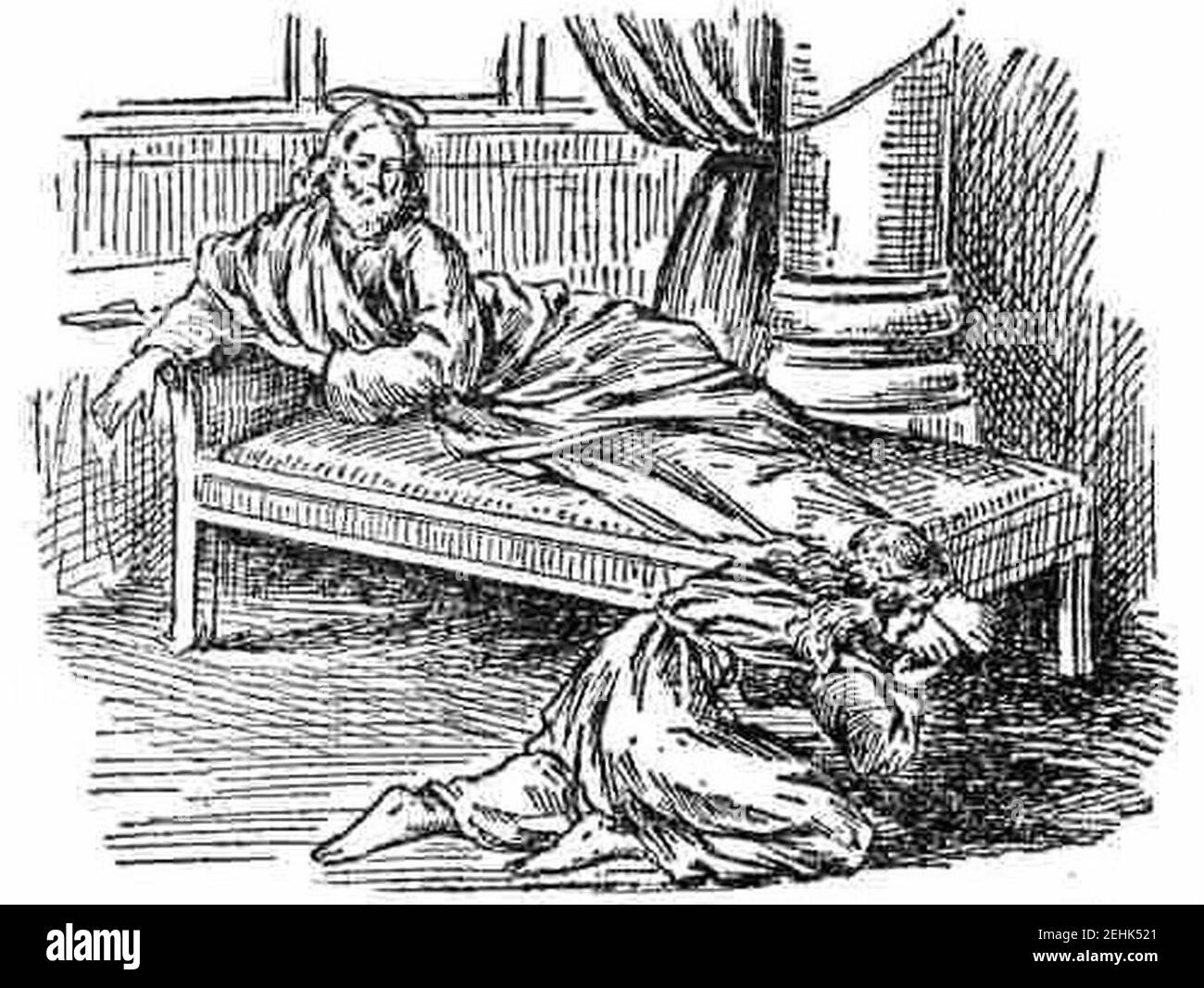 Parable of the two debtors2 Stock Photo - Alamy