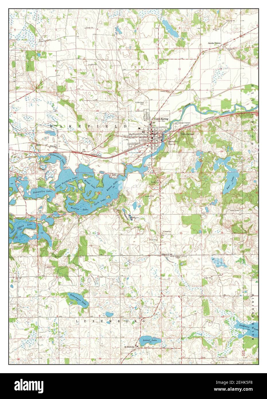 Cold Spring, Minnesota, map 1967, 1:24000, United States of America by ...