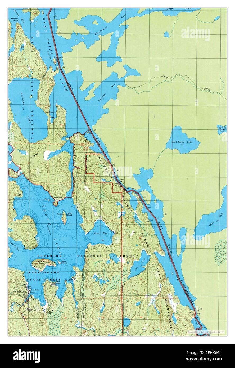 Crane Lake, Minnesota, map 1999, 1:24000, United States of America by ...